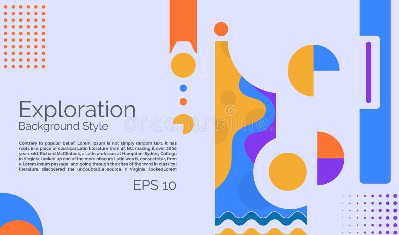 Exploration Background Art Modern Style Abstract Element Design Stock ...