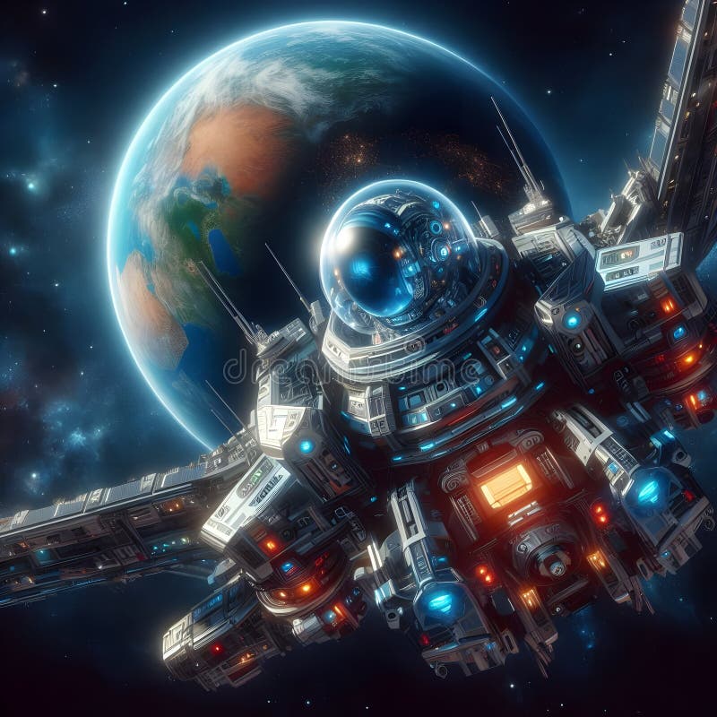 Exploration Beyond Earth: Astronaut in Deep Space Fantasy Stock ...