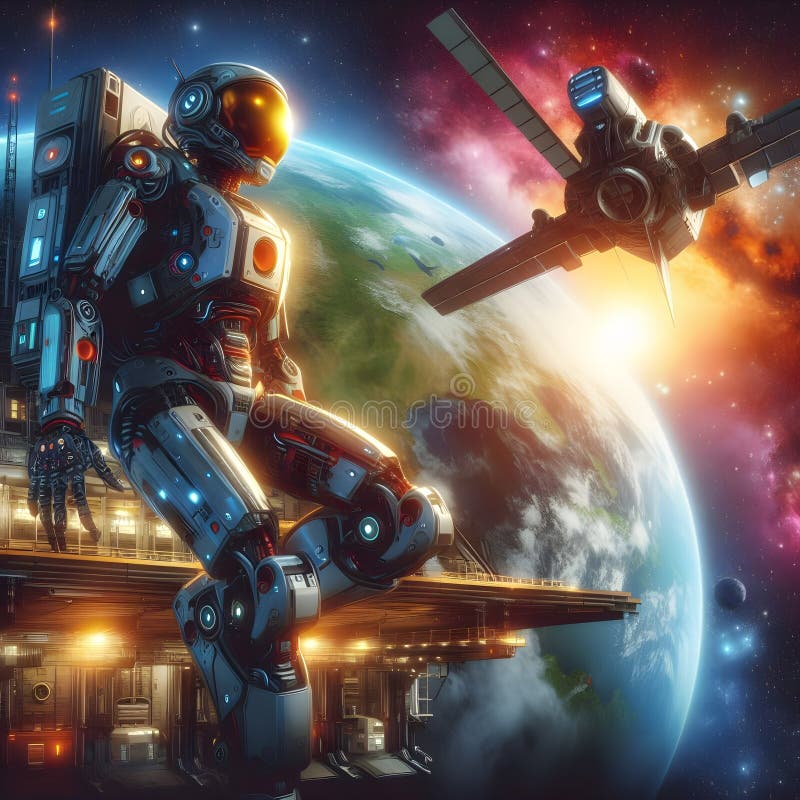 Exploration Beyond Earth: Astronaut in Deep Space Fantasy Stock ...