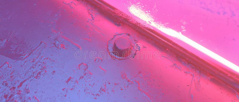 Exploration of Cast Aluminum Texture Highlighted by Neon in Abstract ...