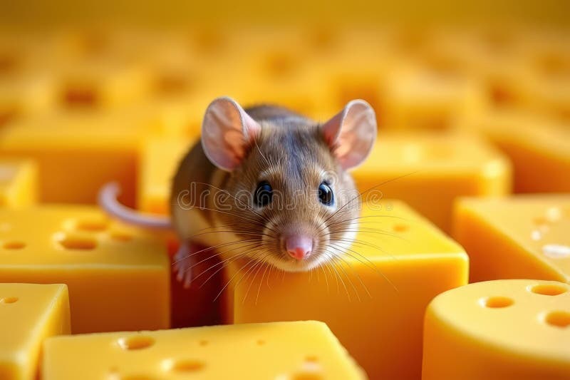 Exploration and Cheese Adventure Stock Illustration - Illustration of ...