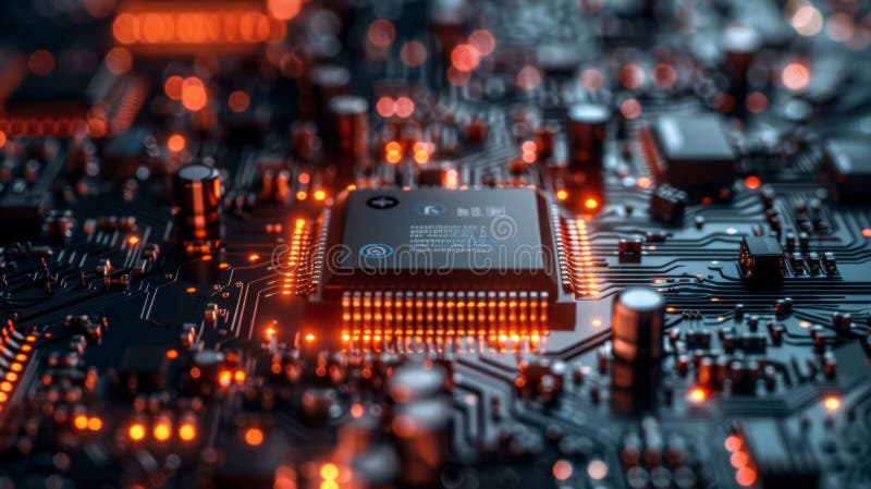 Exploration Complex Circuit Board Design Intricate Components ...