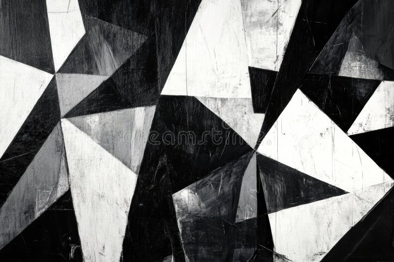 Exploration of Cubist Forms through Monochrome Geometric Shapes and Contrasting Textures ...