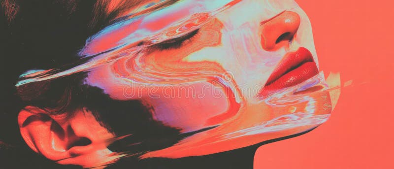 Exploration of Digital Distortion through Glitch Effects on a Portrait ...