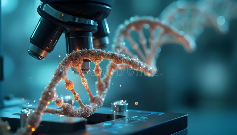 Exploration of Dna Structure Under Microscope Reveals Intricate Details ...