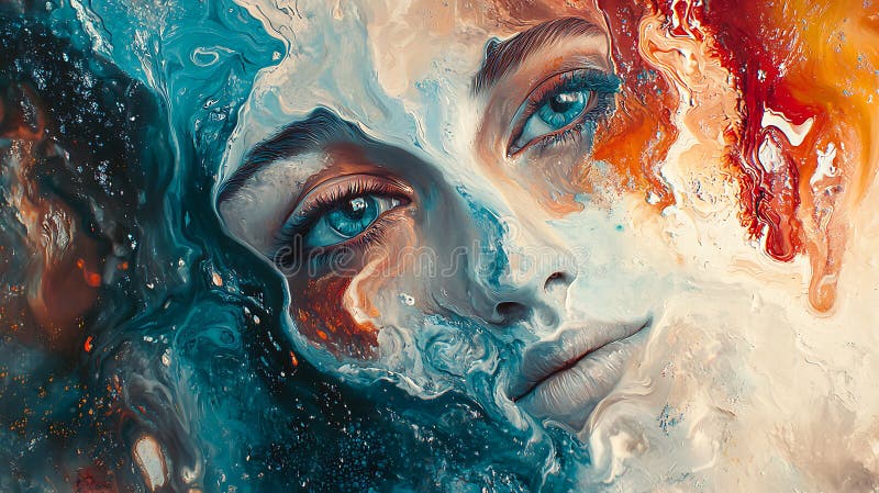 Exploration of Emotions through Abstract Faces a Vibrant Color Journey ...