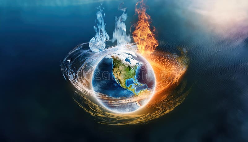 Exploration of the Five Elements of Nature Symbolizing Air, Water, Fire ...