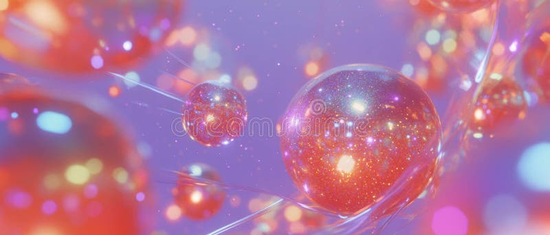 Exploration of Interconnected 3D Spheres in an Abstract Dazzling ...