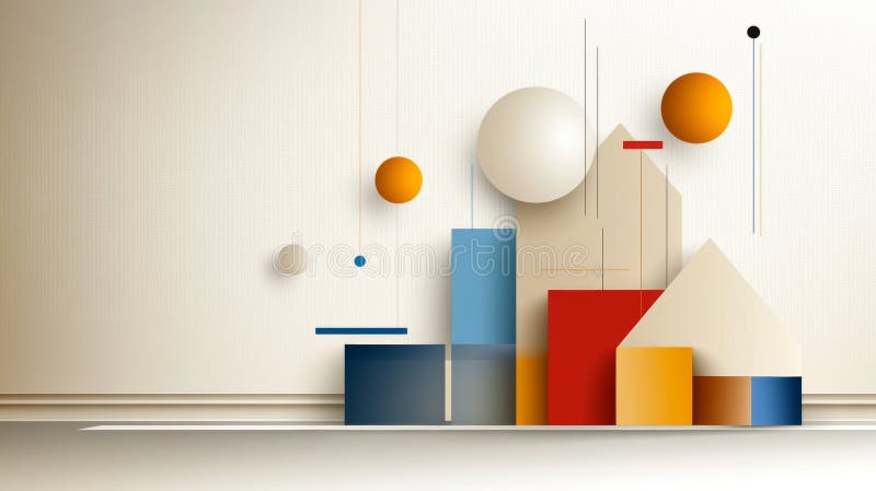 Exploration of Interconnecting Geometric Shapes in a Vibrant Gradient ...