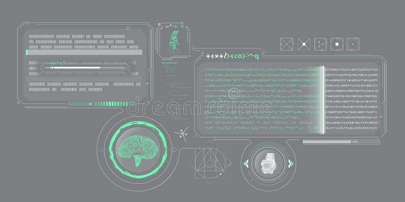 Exploration Interface by Sci-fi Infographics. Stock Illustration ...