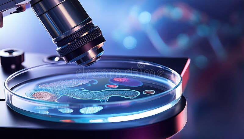 Exploration of Microorganisms Using Advanced Laboratory Stock Photo ...