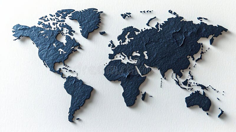 Exploration of Minimalism through a Monochrome World Map on a Smooth ...