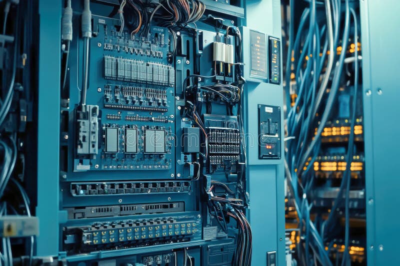 Exploration of a Modern Electrical Control Panel Showcasing Intricate ...