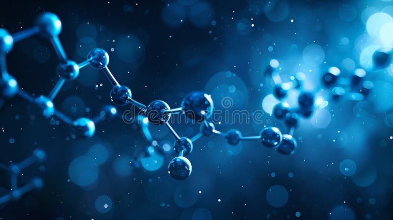 Exploration of the Molecular Structure in Blue Represents a Concept ...