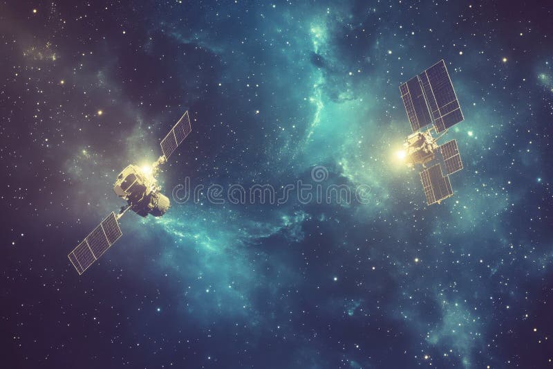 Exploration of Outer Space Featuring Two Satellites in a Cosmic ...