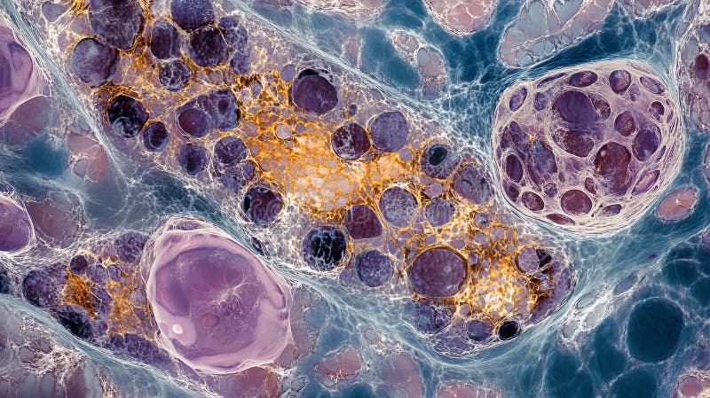 Exploration of Phagocytes Under a Microscope Revealing Intricate ...