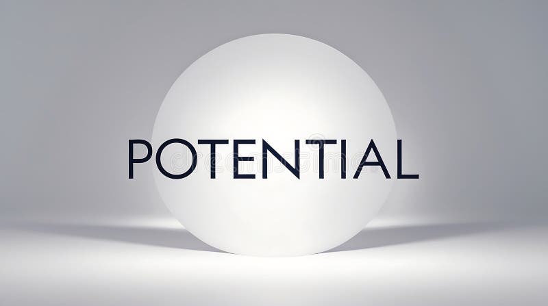 Exploration of Potential in a Simple White Circular Light Setting Stock ...