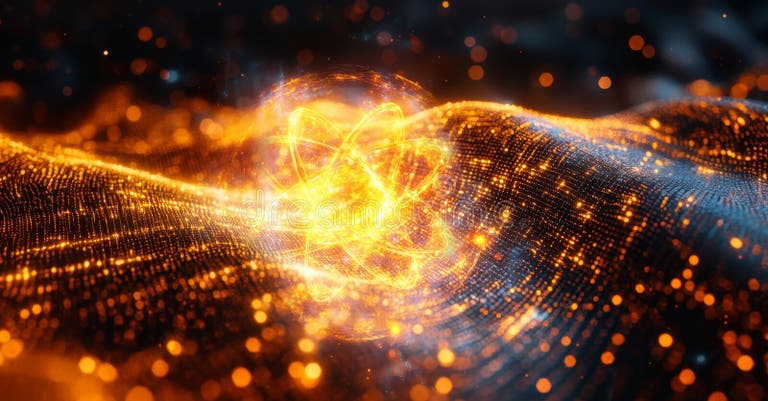 Exploration of Quantum Computing Concepts Including Qubits and Entanglement. Generative AI Stock ...