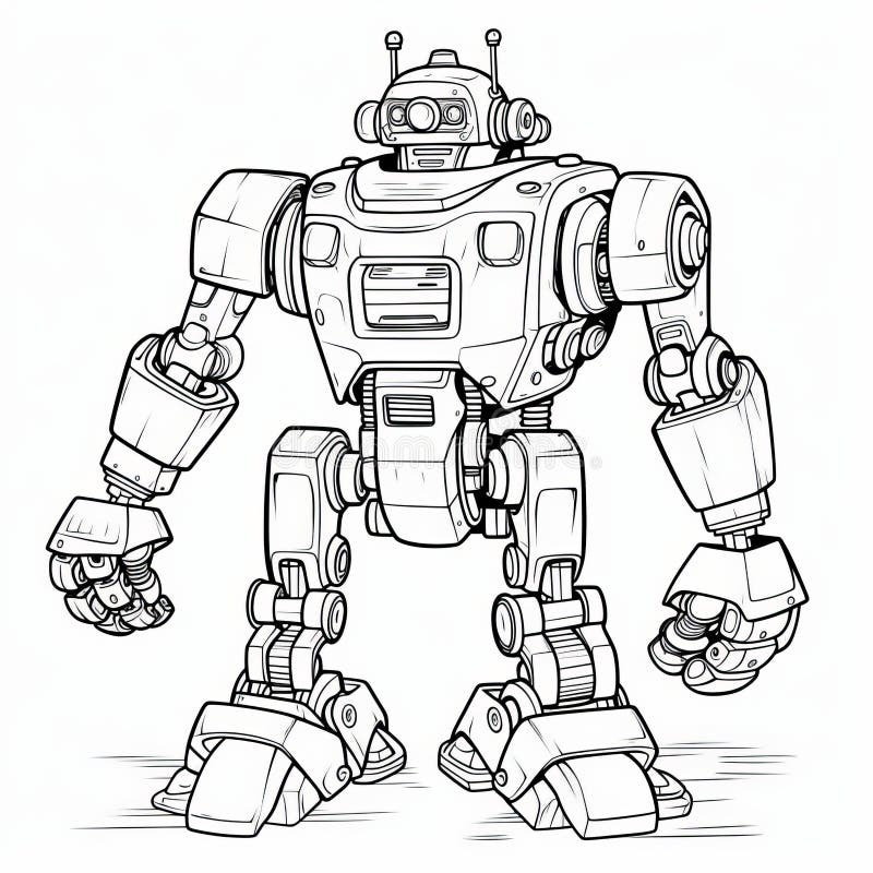 Robot Coloring Page Robot Coloring Page