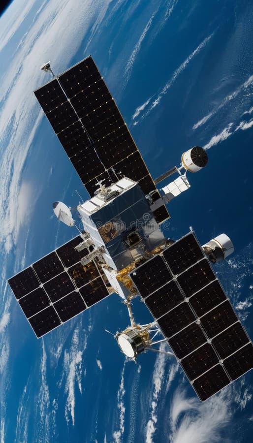 Exploration Satellite Orbits Earth, Showcasing Advanced Design and ...