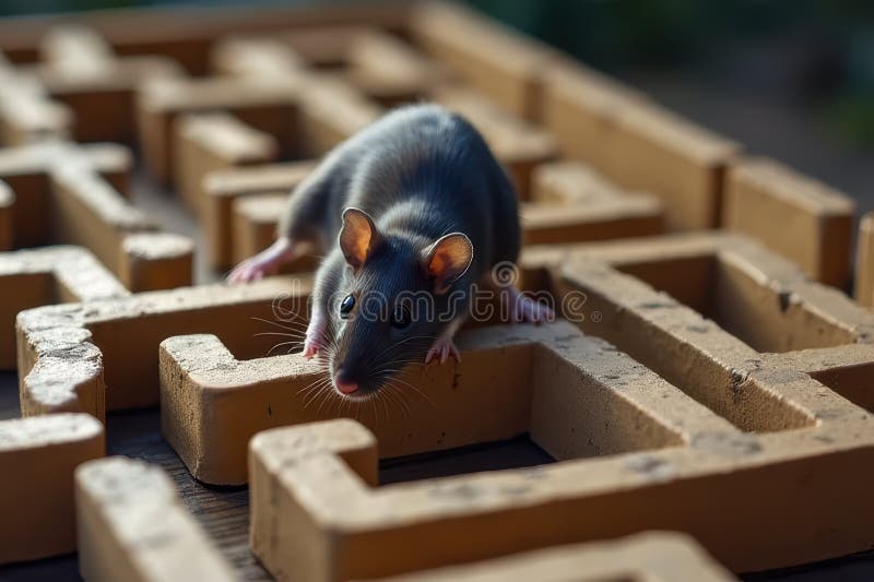 Exploration of the Shiny Labyrinth Stock Illustration - Illustration of ...