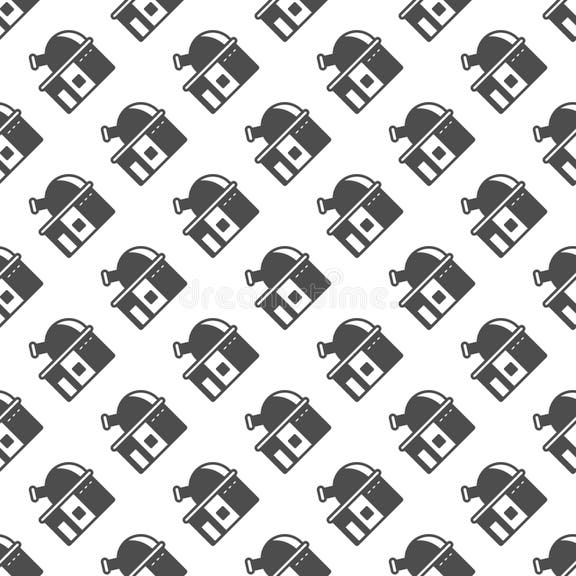 Exploration Station with Telescope Solid Seamless Pattern, Cosmos Theme ...