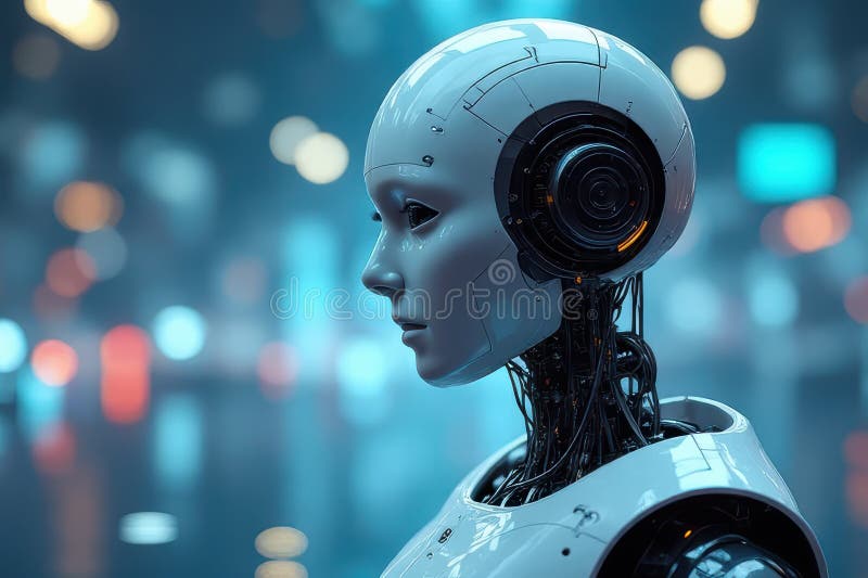 Exploration of Tech and Advanced Robots Stock Illustration ...