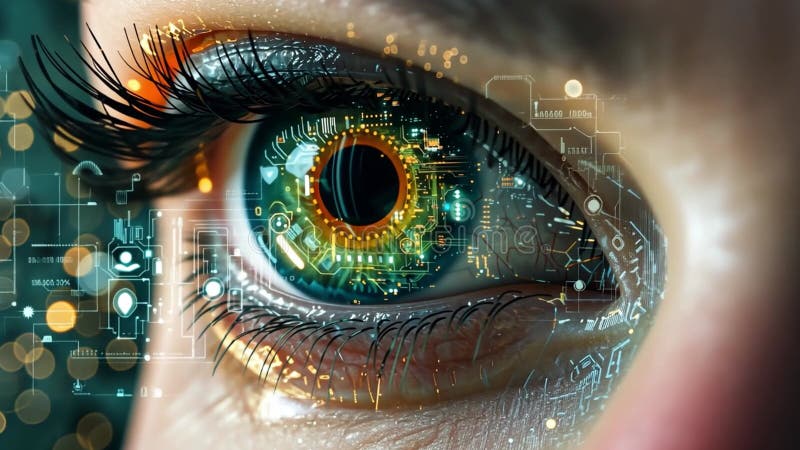 Exploration of Technology through a Human Eye Showcasing Circuit ...