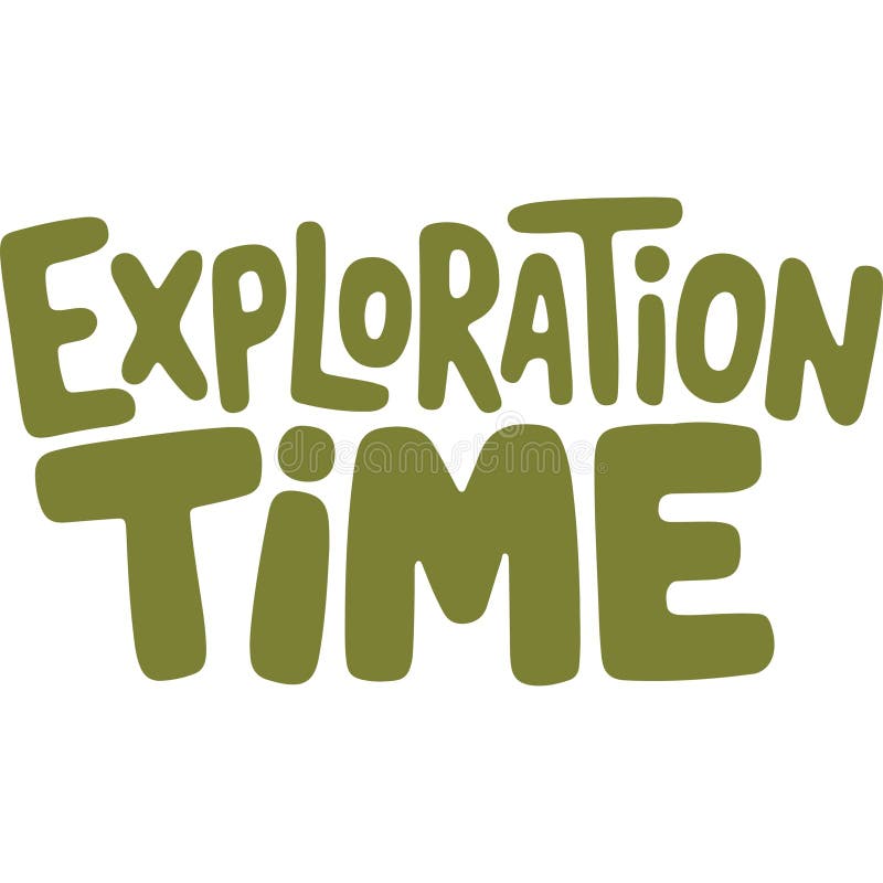 Exploration Time Kids Fun Activity Design Stock Illustration ...