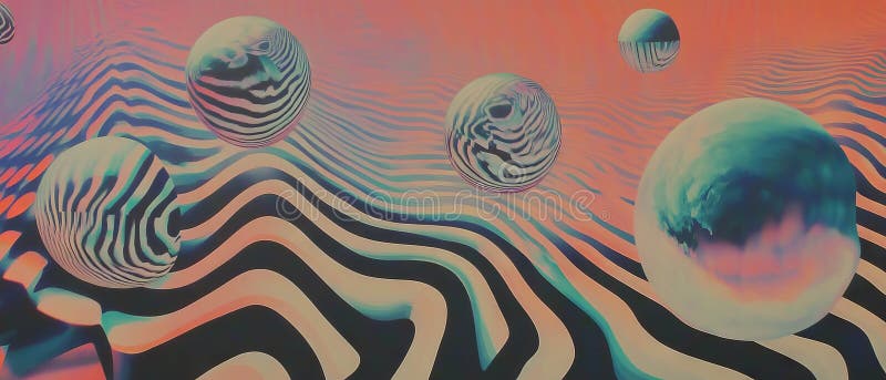 Exploration of Vibrant Op Art Patterns with Dynamic Geometric Shapes and Optical Effects Stock ...