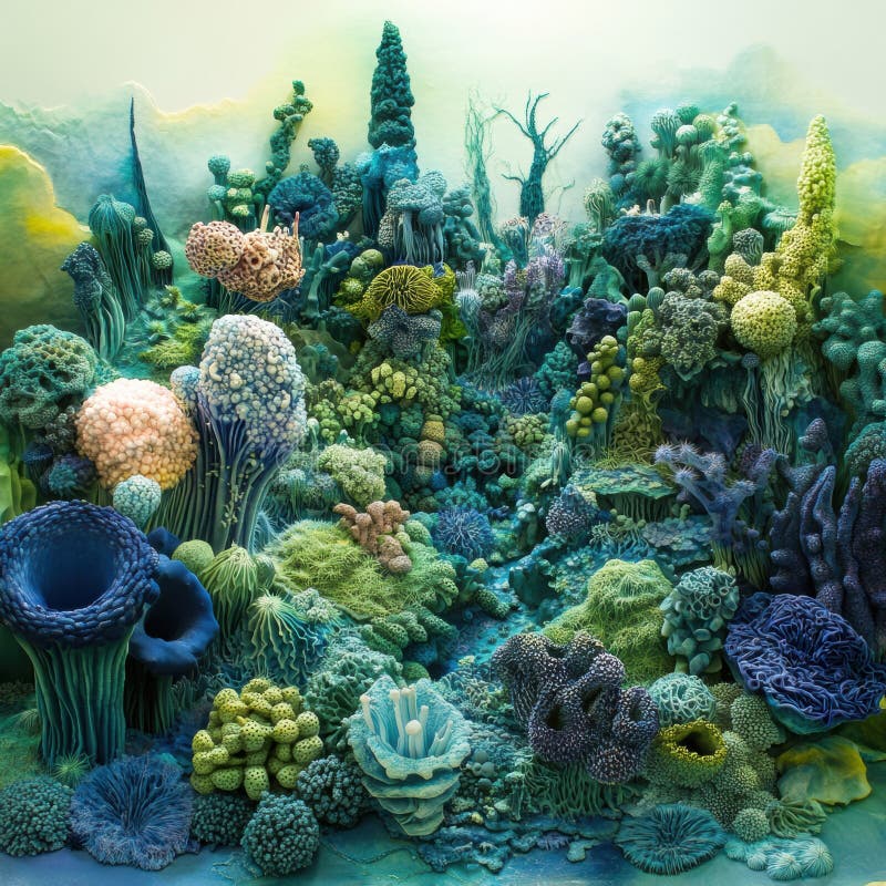 Exploration of Vibrant Underwater Ecosystem with Intricate Bacteria ...