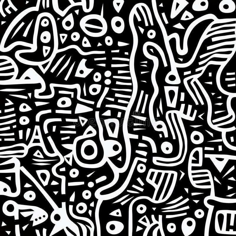 Exploratory Line Work: a Playful Doodle Poster with Distorted ...