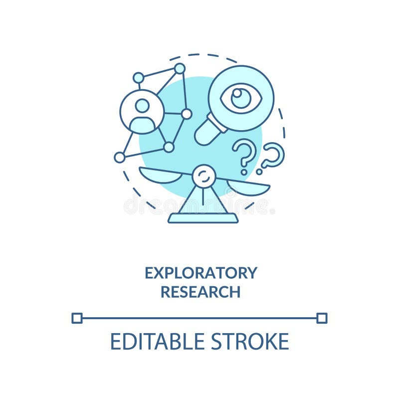 Exploratory Research Concept Icon Stock Illustration - Illustration of ...