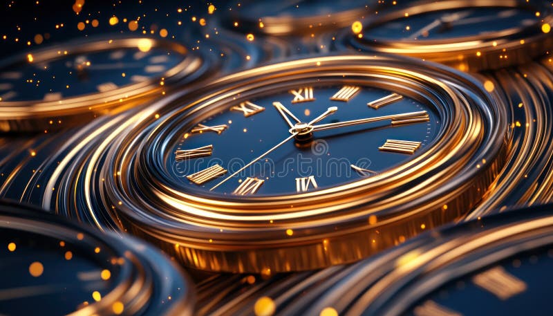 Explore the Abstract Art of Flowing Lines and Glowing Clocks, a Routine ...