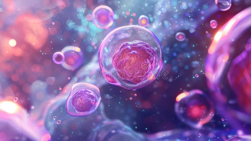 Explore Abstract Cellular Biology Colorful Microscopic Cell View for ...