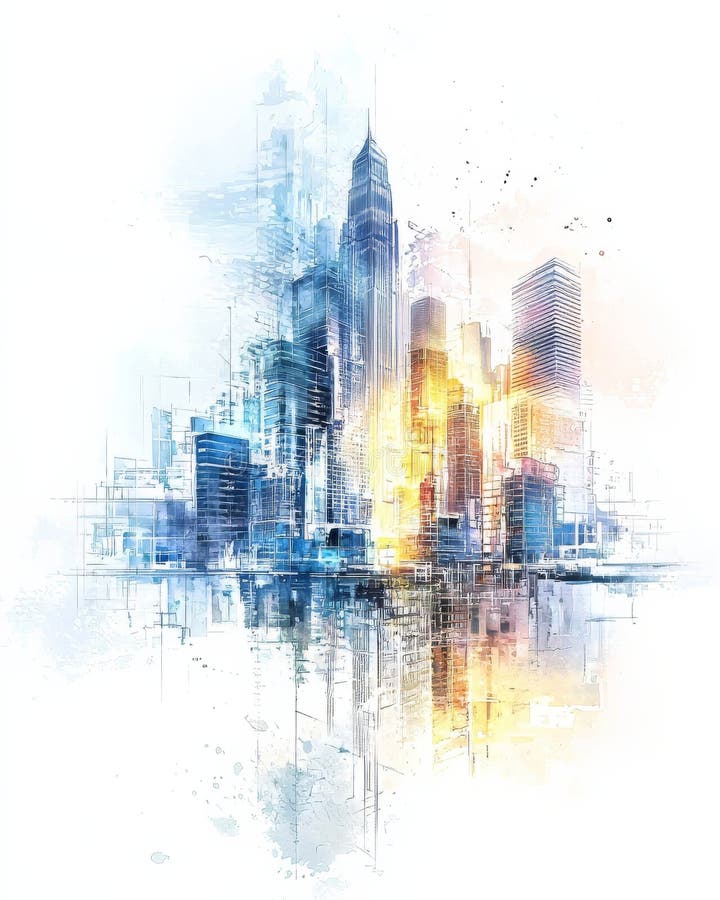 Explore the Abstract Cityscape Background Vector that Represents the ...