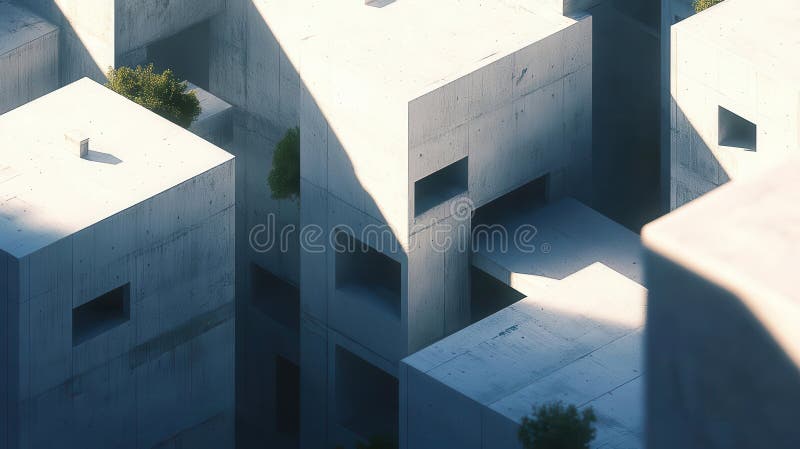 Explore Abstract Concrete Structures with Minimalist Design and Urban Environment Stock ...