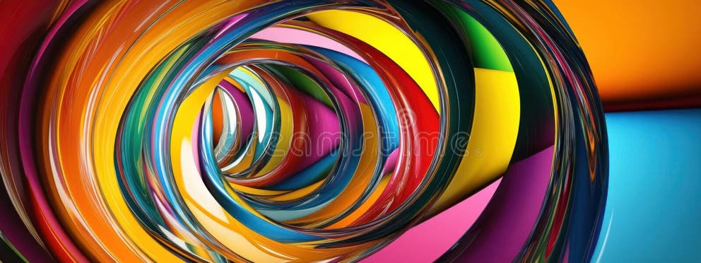 Explore Abstract Curves with Bright Hues and Vibrant Color Flow Stock ...