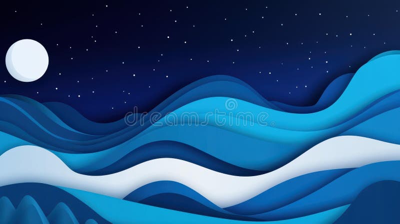 Explore an Abstract Deep Blue Backdrop with Curvy Textures, Creating a ...