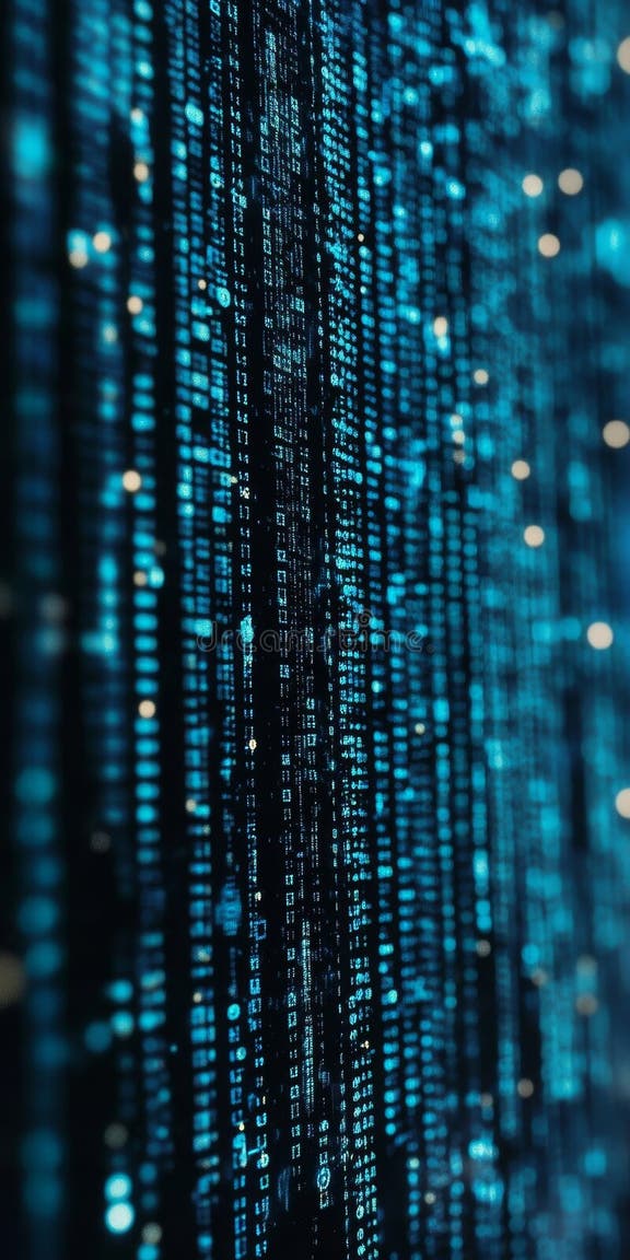 Abstract Data Background with Blue and Black Digital Patterns Stock ...