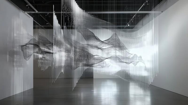 Explore Abstract Digital Waves in Interactive Art, Blending Motion and ...