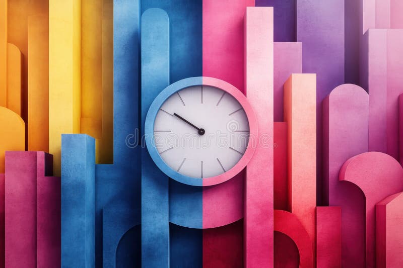 Explore Abstract Geometric Art Depicting Structured Time and Discipline ...
