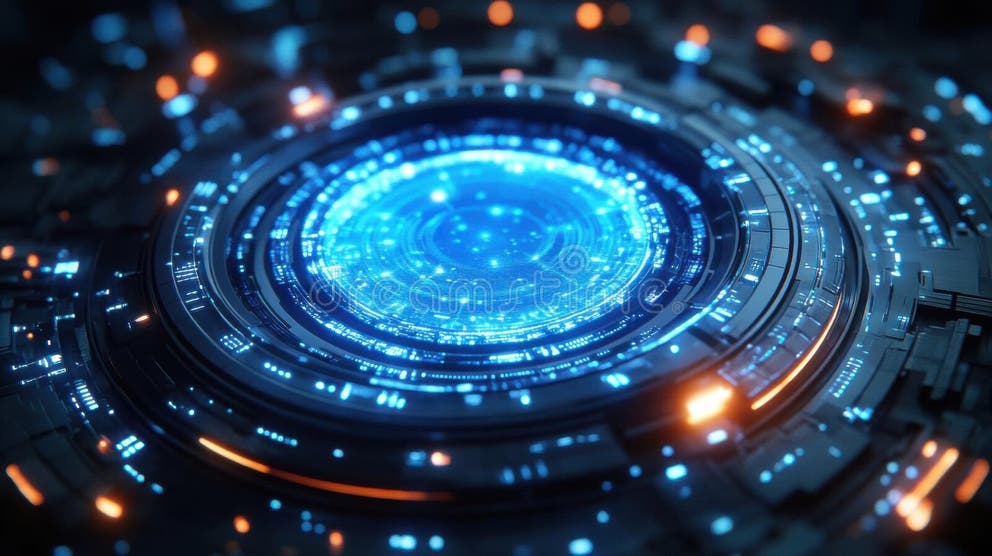 Explore Abstract Glowing Light and Circuitry Technology Futuristic ...