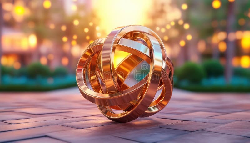 Explore an Abstract Metallic Sculpture of Infinity, a Visual Testament ...