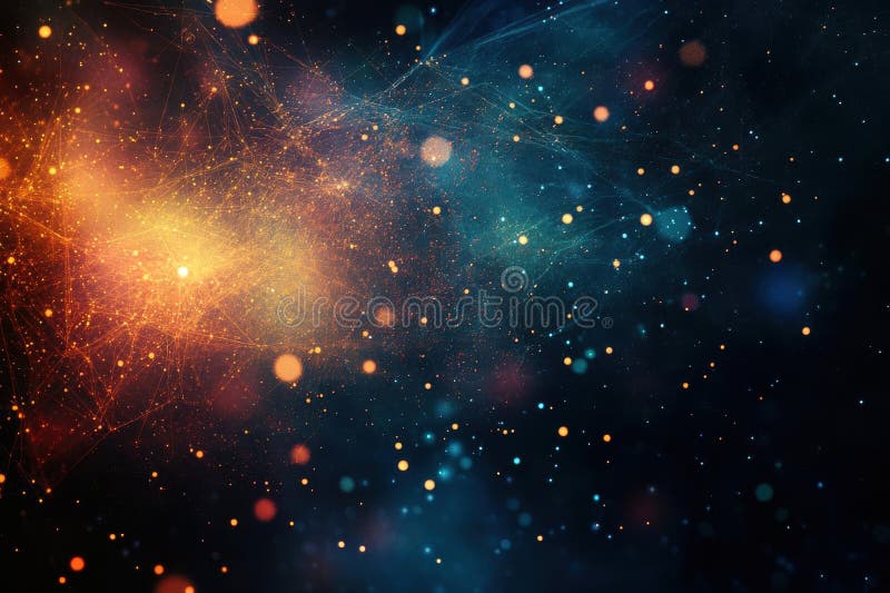 Explore Abstract Network, Connect To Global Network with Glowing ...