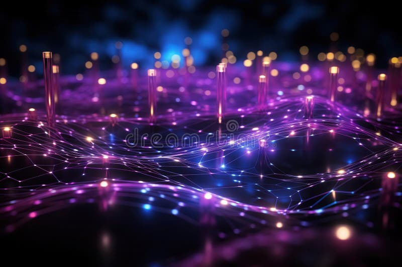 Explore Abstract Network Connection with Artificial Intelligence and Connection Theme Stock ...