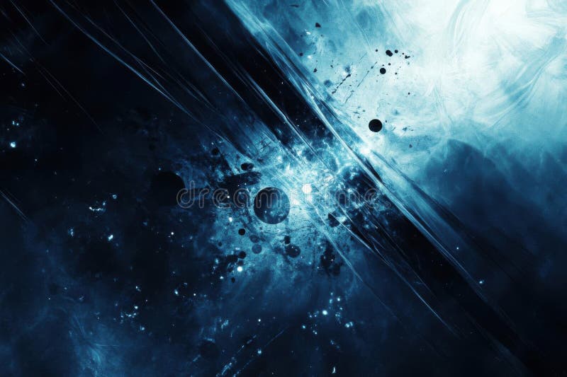 Explore Abstract Space with Blue Tones, Emphasizing Depth and Texture ...