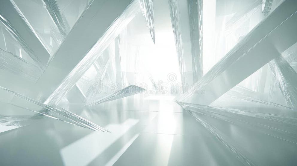 Explore Abstract Structure with Light and Transparency, Crystal-like ...