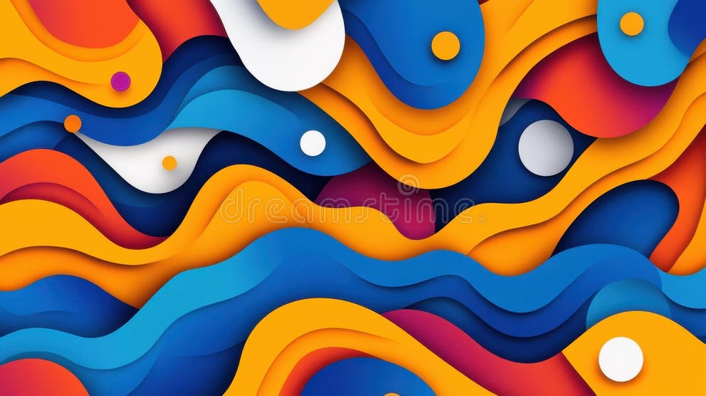 Explore Abstract Vivid Designs with Saturated Patterns in a Modern Flat ...