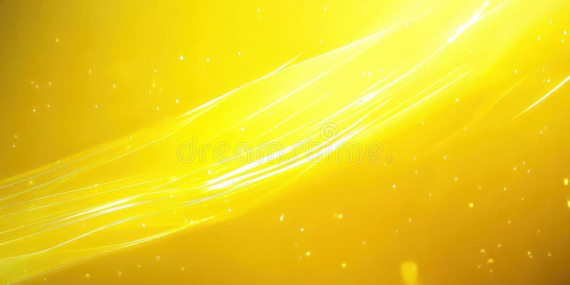 Explore the Abstract Yellow Background with Glowing Streaks and Bokeh ...